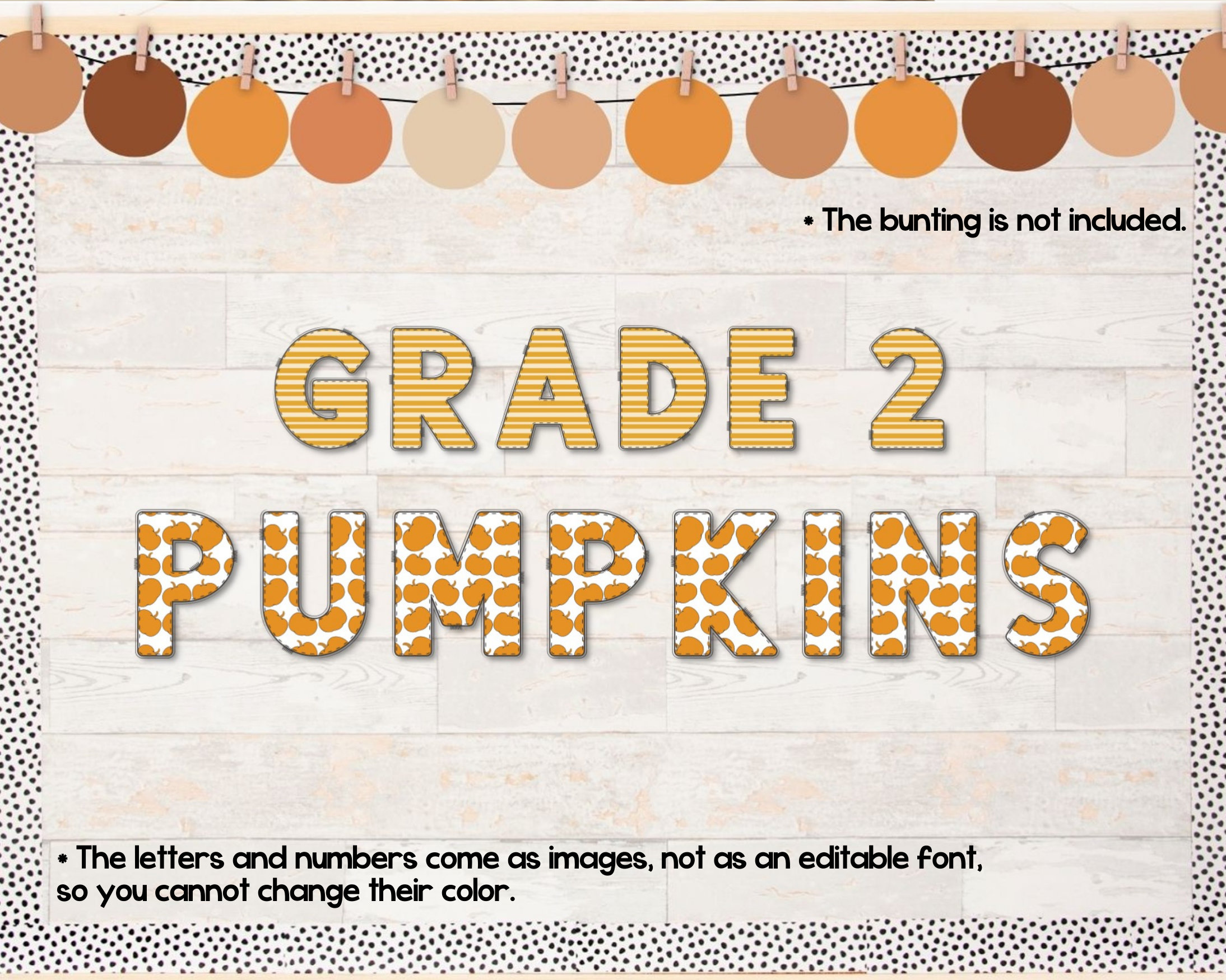 Pumpkins Lettering for Bulletin Board Titles / Halloween & Thanksgiving ...