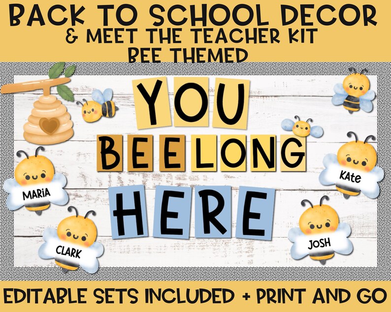 Back to School Bulletin Board Decor and Open House Kit - Etsy
