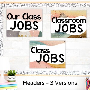Editable Classroom Jobs Twilight Mountains Themed Bulletin Board ...