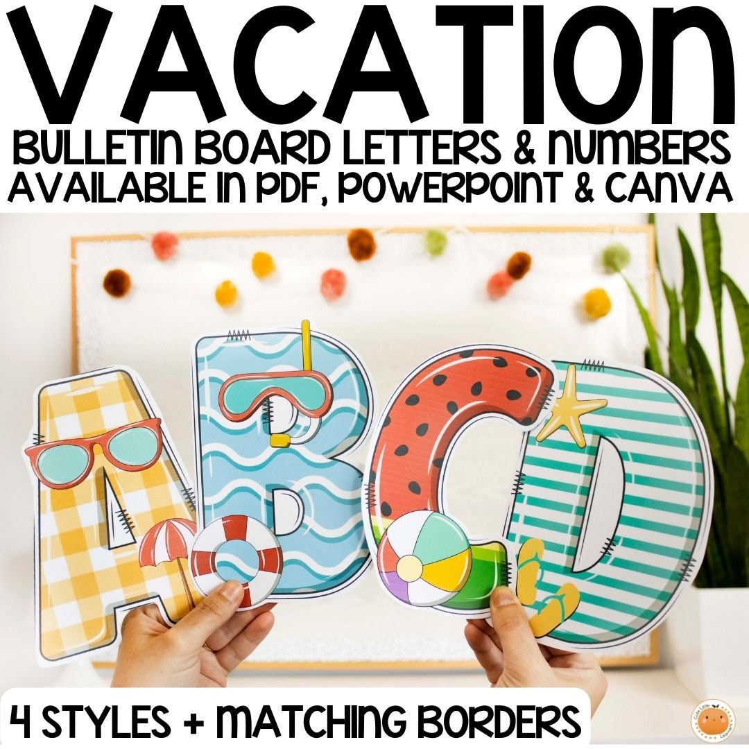 Summer Break Letters & Numbers for Bulletin Board / Classroom and Door ...