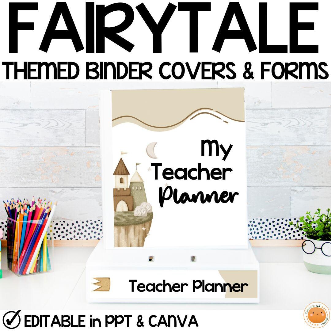 Editable Binder Covers, Spines & Teacher Forms, Fairytale Themed ...