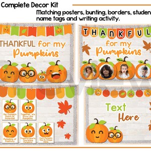 Thanksgiving Pumpkin Bulletin Board – Printable Classroom Decor With ...