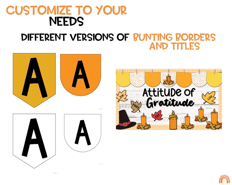 Thanksgiving Gratitude Bulletin Board & Classroom Decor - Etsy