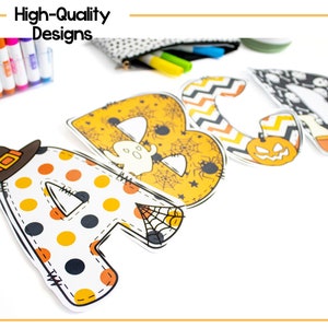 Spooky Halloween Letters and Numbers for Bulletin Board / Classroom ...
