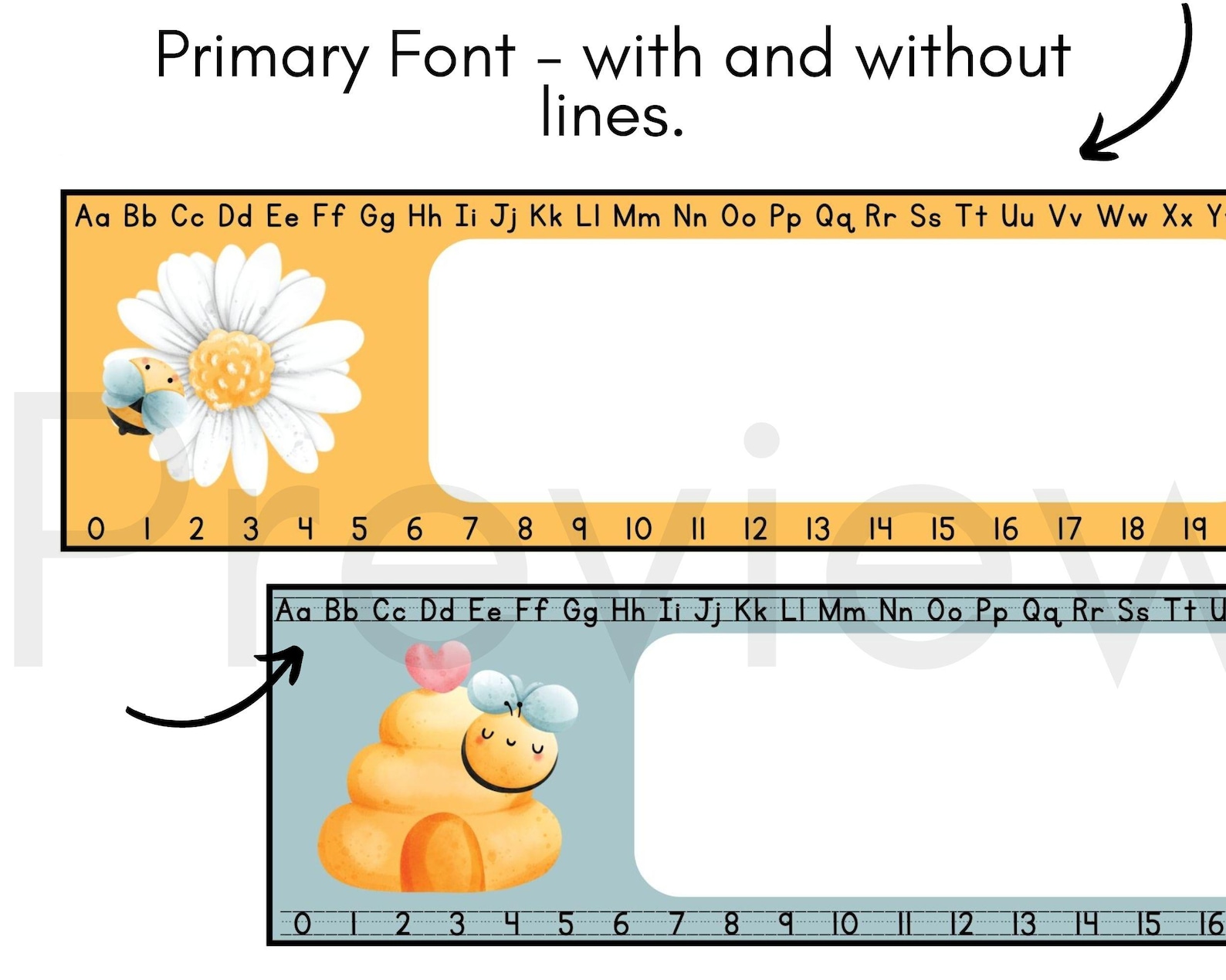 Busy Bees Desk Name Tags | Editable Classroom Labels for Student Desks ...