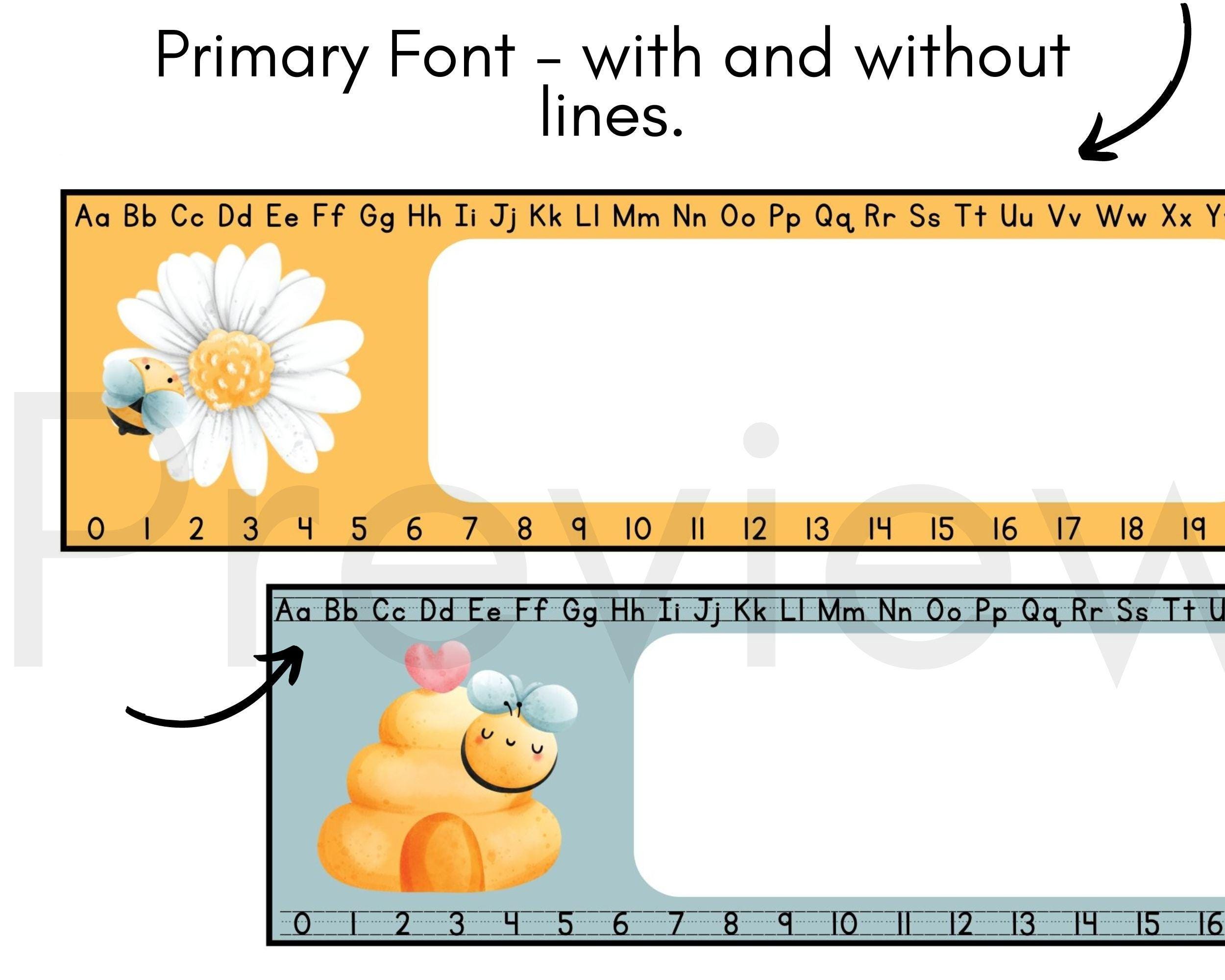 Busy Bees Desk Name Tags | Editable Classroom Labels for Student Desks ...