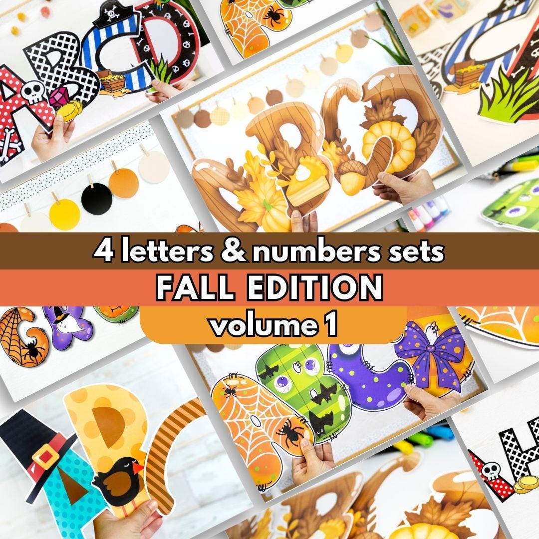 Fall Letters and Numbers Bundle for Classroom Display Printable ...