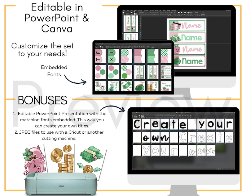 Money Classroom Decor Kit, Editable Posters, Bunting, Name Tags - Etsy