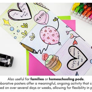 Valentine’s Day Collaborative Poster | “love Is…” Printable Coloring ...