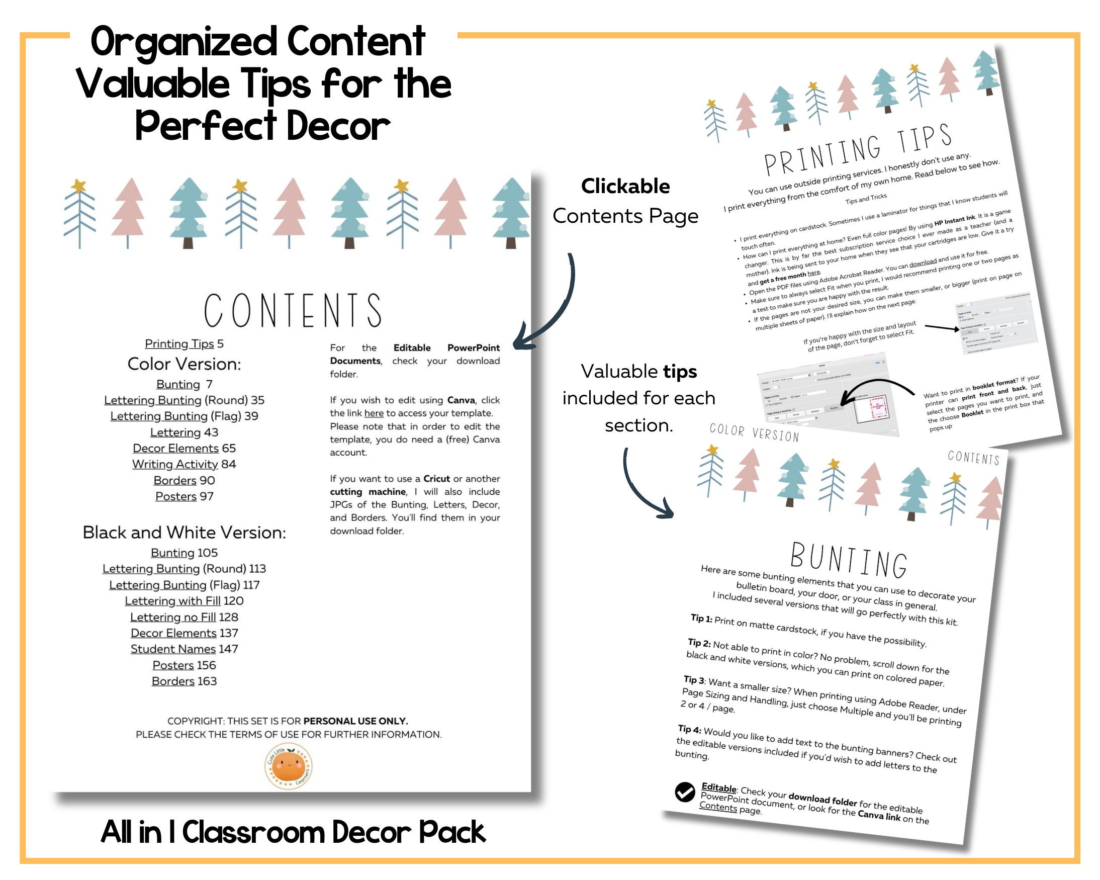 Nativity Bulletin Board & Classroom Decor Kit Editable Versions ...