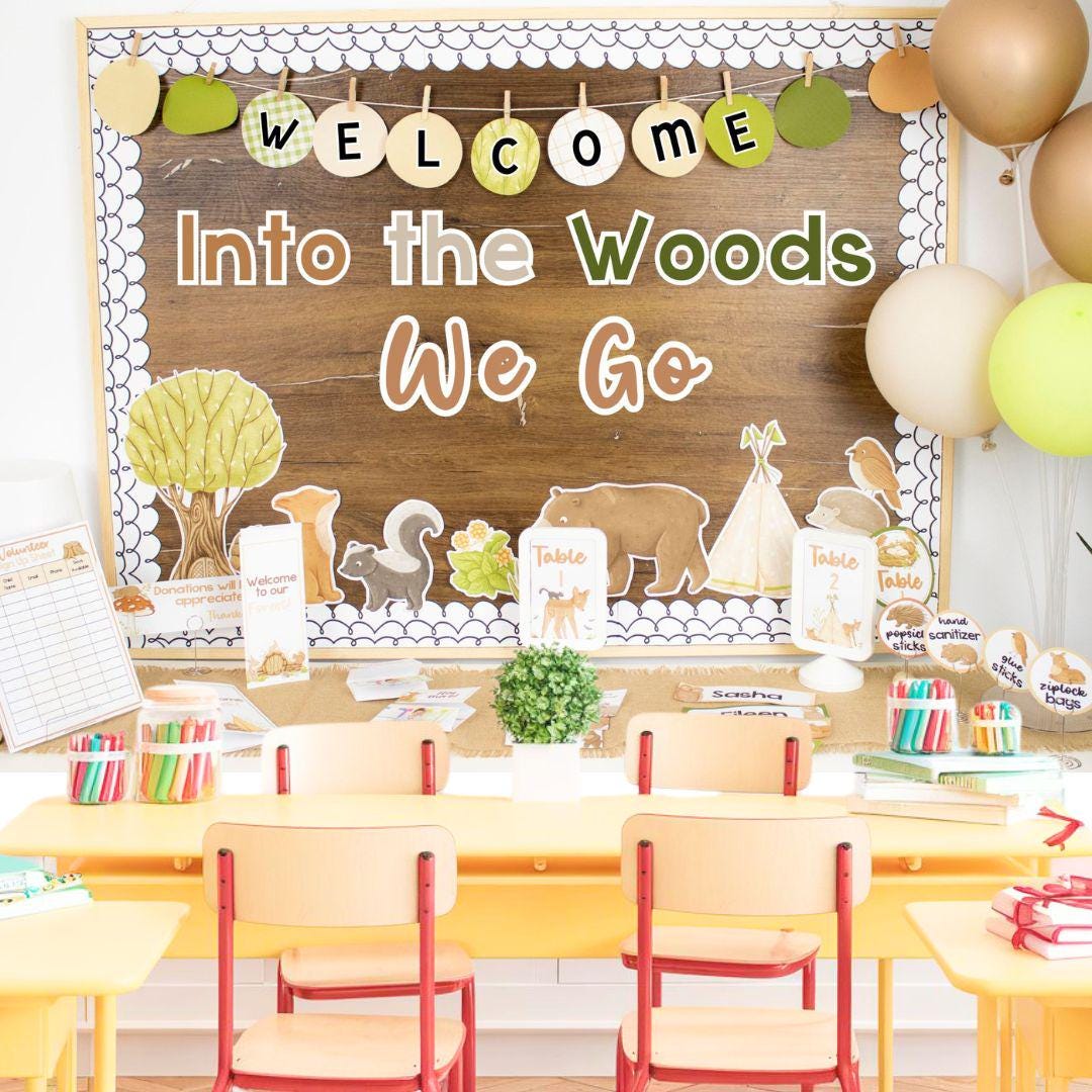 Woodland Friends Classroom Decor Kit: Editable Back-to-school Bulletin ...