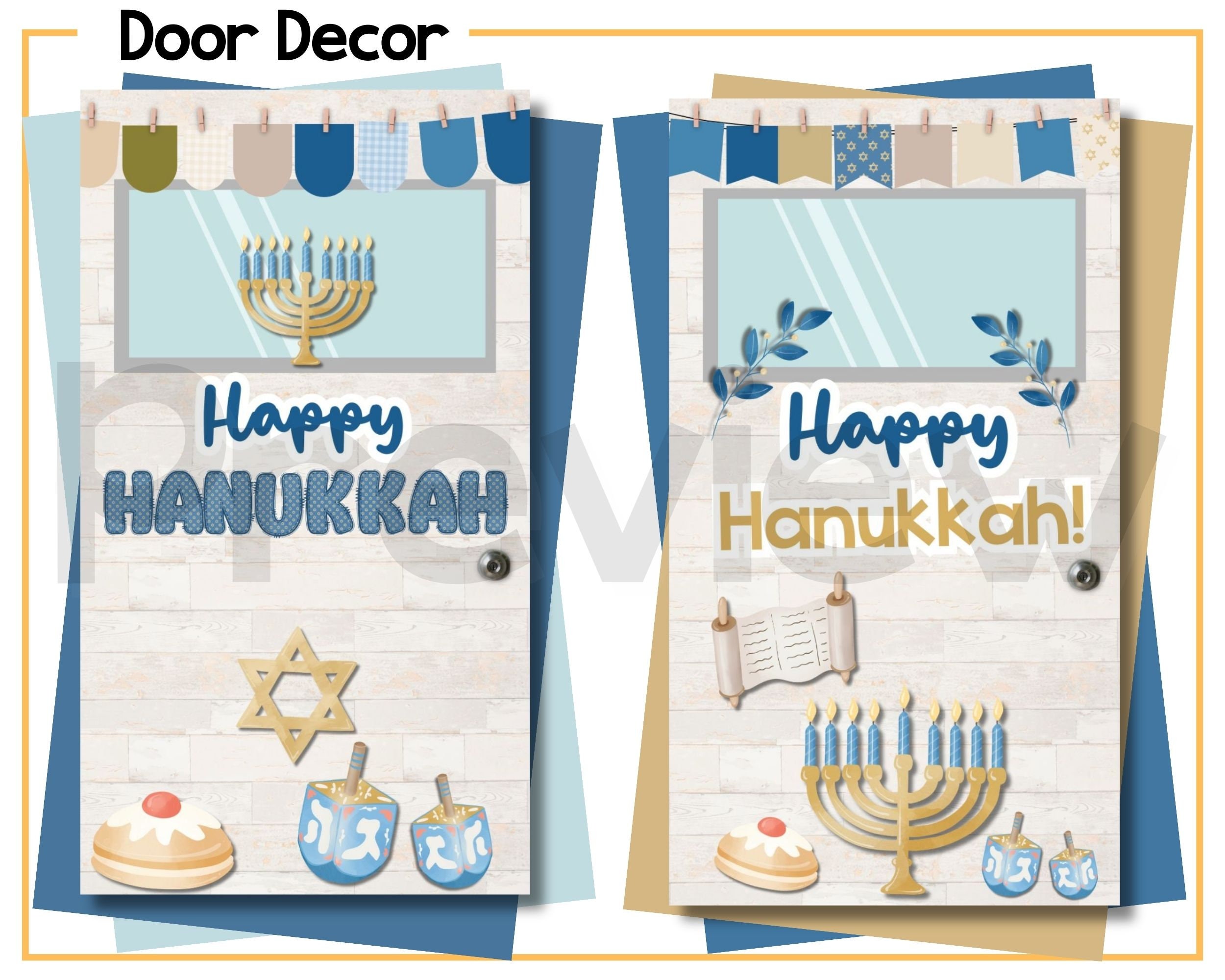 Hanukkah Classroom Decor, Door Decor & Bulletin Board, Writing Prompts ...