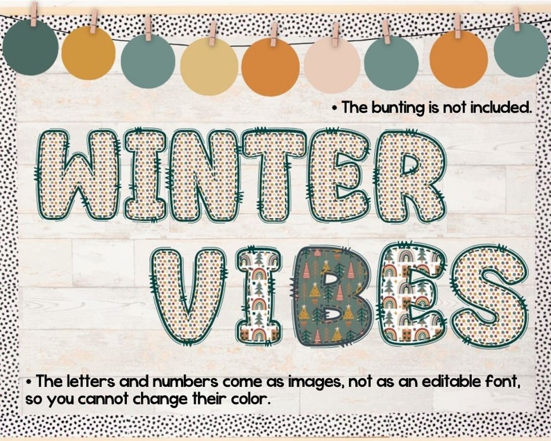 Boho Winter Bulletin Board Letters – Printable Alphabet for Classroom ...