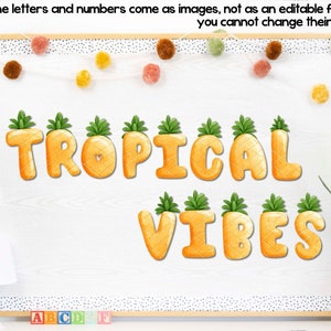 Pineapple Letters & Numbers for Bulletin Board / Classroom and Door ...