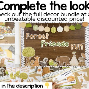 Woodland Friends Themed Color Posters English & Spanish for Classroom ...