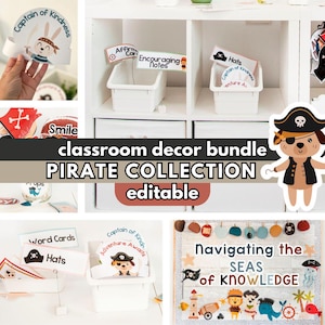 Pirate Classroom Decor Bundle, Printable Bulletin Boards, Back to ...
