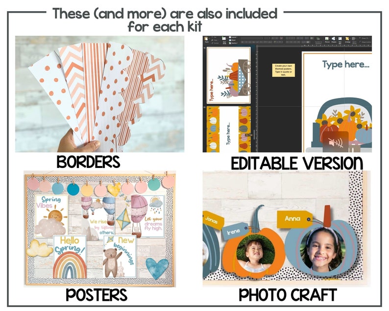 Seasonal Classroom Decor, Year-round Bulletin Board Kits Bundle ...