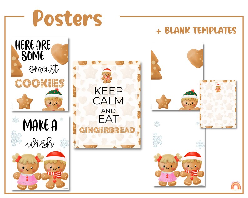 Gingerbread Man Bulletin Board & Classroom Decor Kit - Etsy