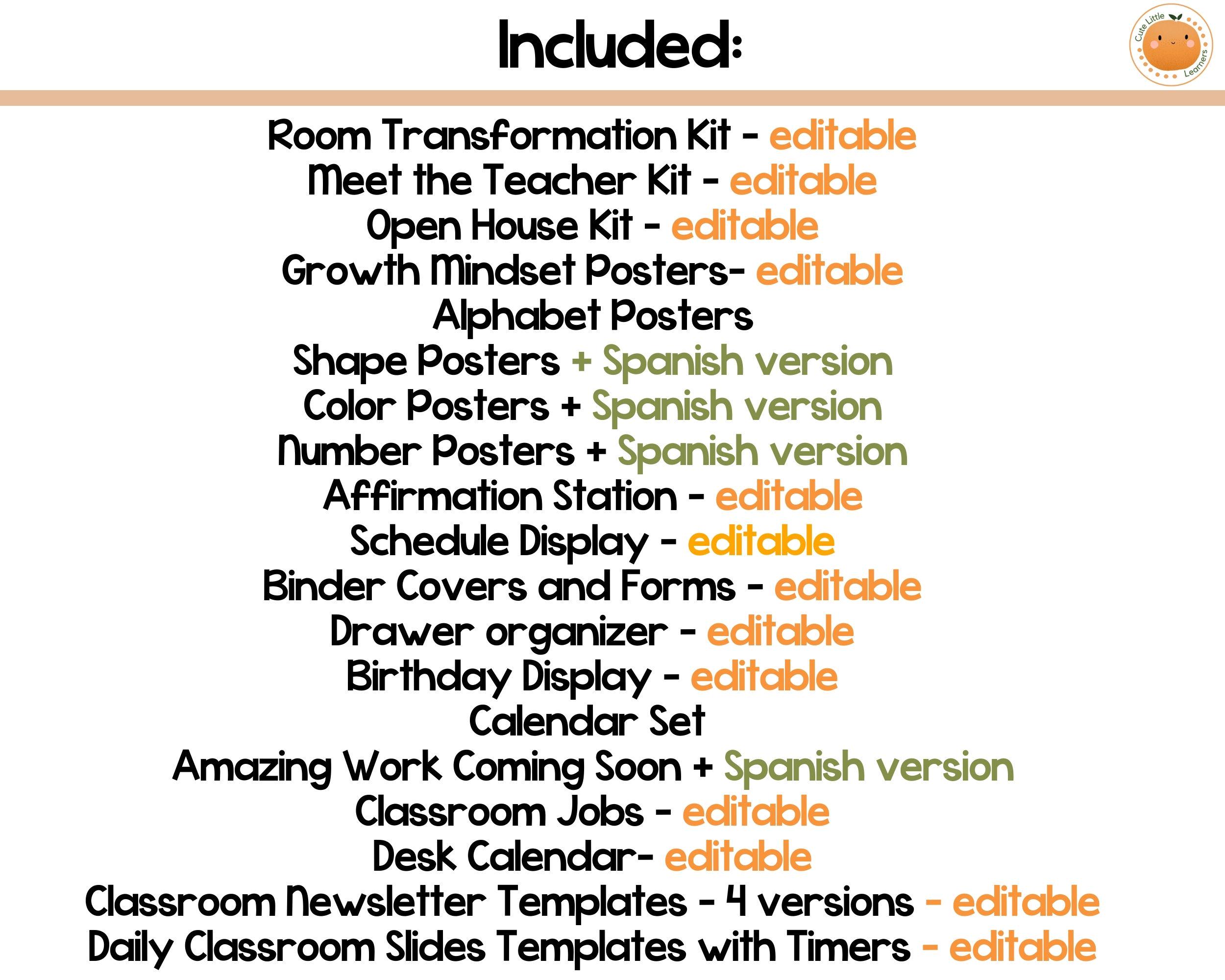 Calm Farm Editable Classroom Decor Bundle, Bulletin Board Ideas, Back ...