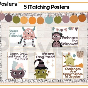 Cute Halloween Monsters Classroom Decor - Bulletin Board, Door Decor ...