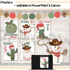 Western Christmas Classroom Decor | Bulletin Board and Door Kit With ...