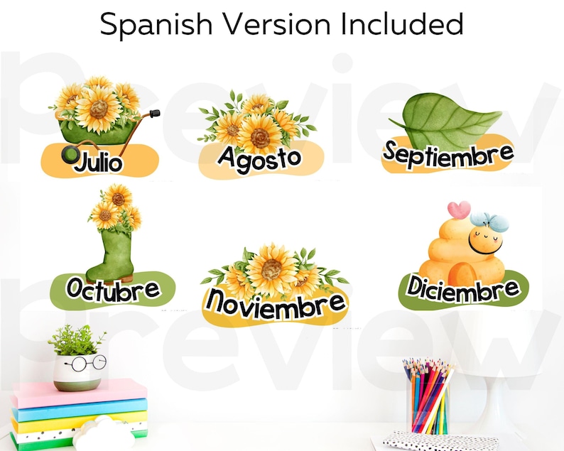 Sunflower Birthday Display, Editable Birthday Bulletin Board ...