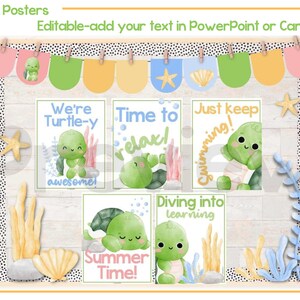 End of Year / Summer Turtle Bulletin Board Idea & Printable Classroom ...