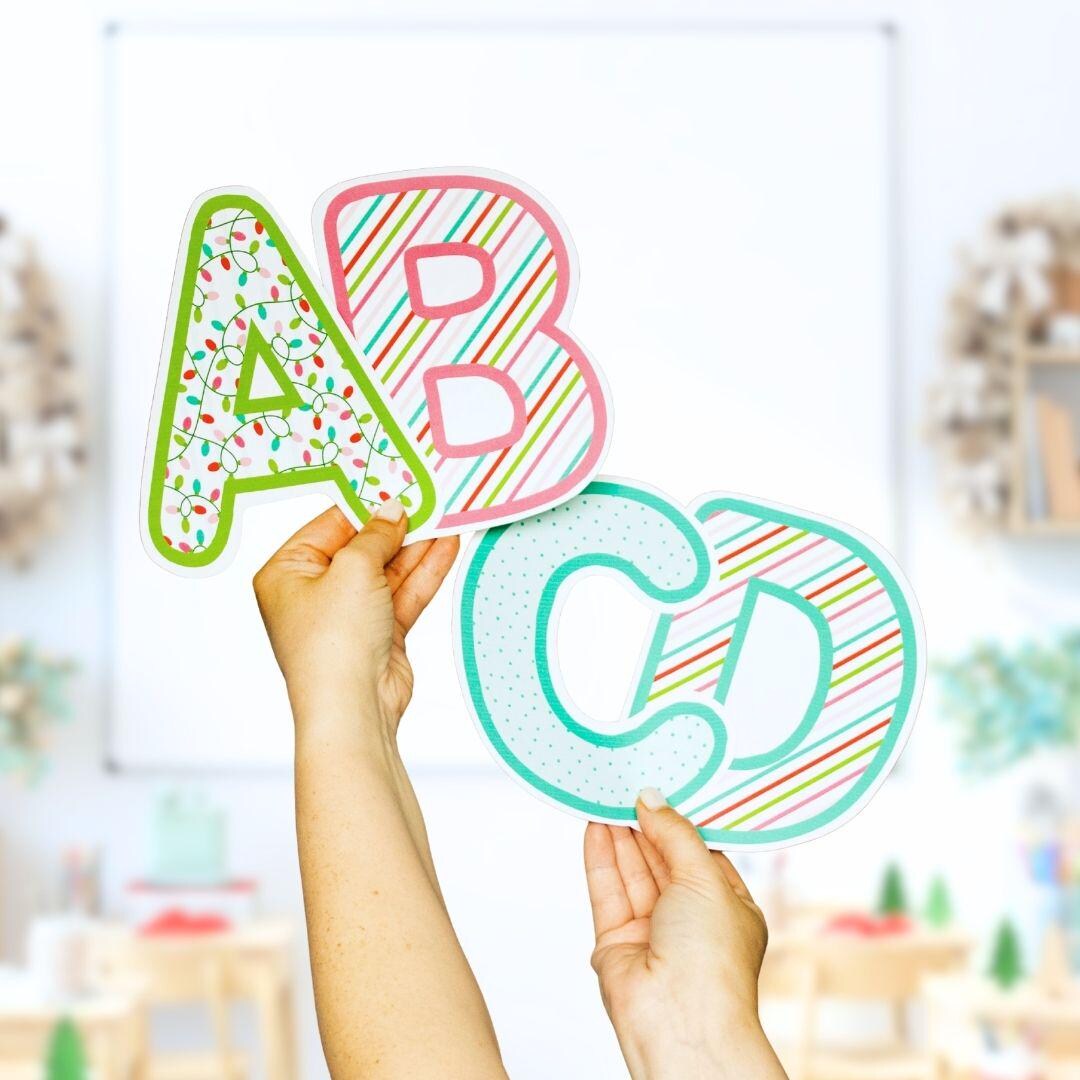 Christmas Printable Bulletin Board Letters for Festive Classroom Decor ...