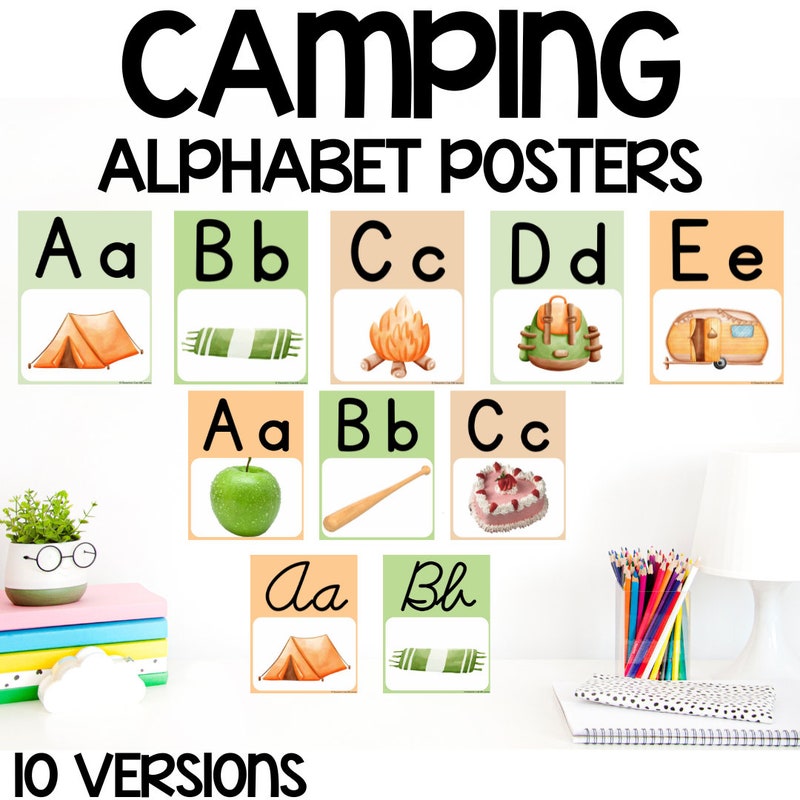 Camping Alphabet - Etsy