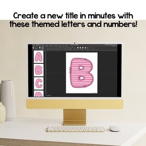 Bright Pink Valentine's Day Lettering for Bulletin Board Titles ...