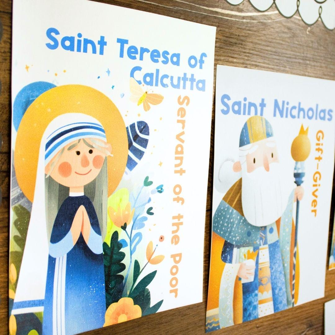 Catholic Saints Posters – Saints Bulletin Board Printable, Sunday ...