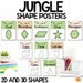 Jungle Safari Themed 2D and 3D Shape Posters for Bulletin Boards and ...