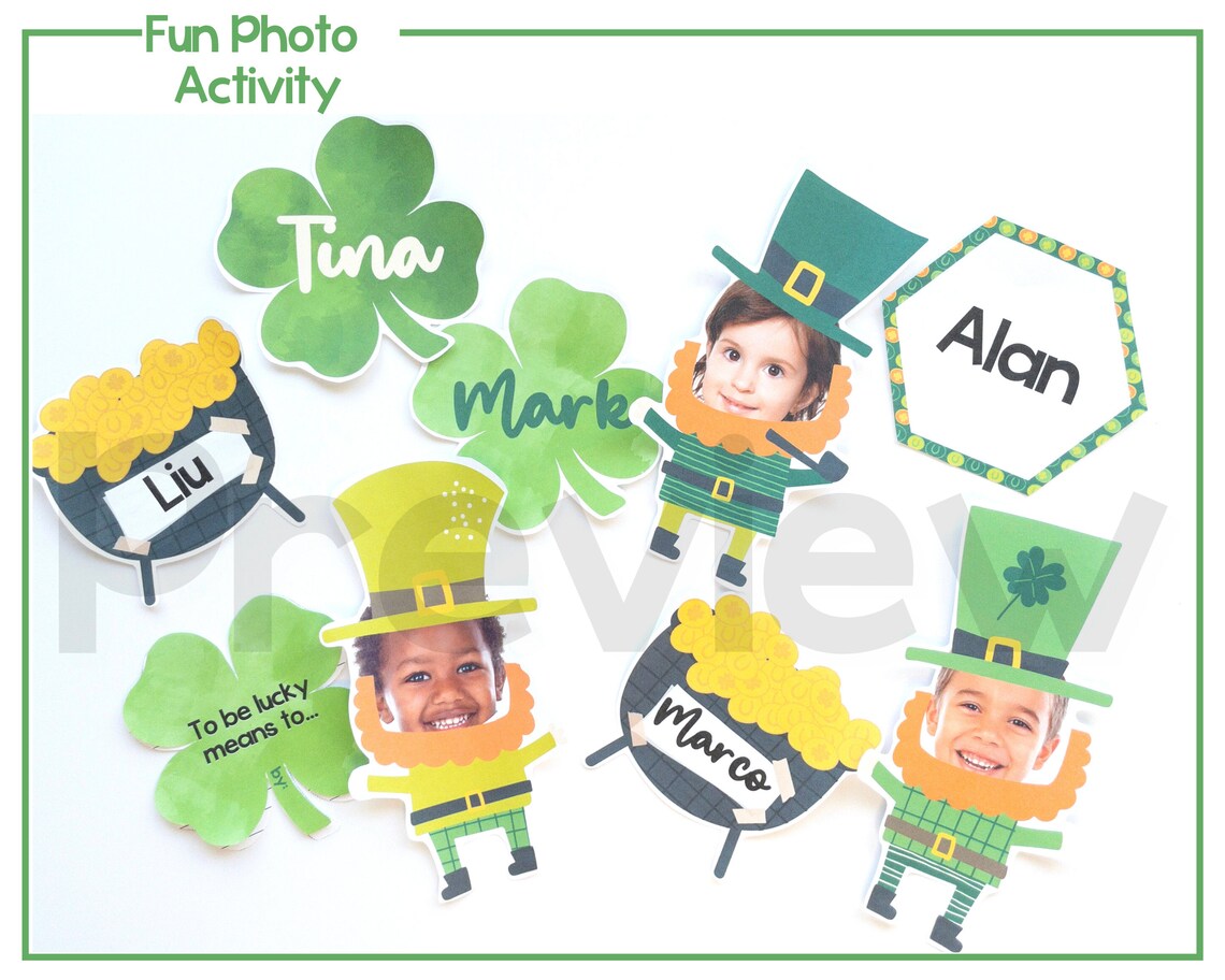 St. Patrick's Day Leprechaun Bulletin Board Decor: Photo Craft ...