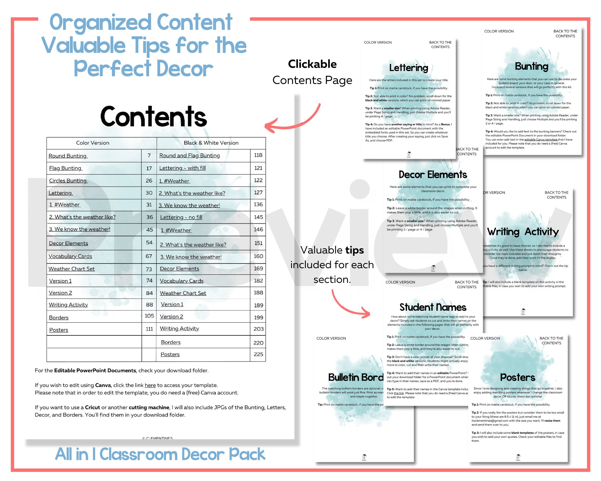 Weather Chart Bulletin Board & Classroom Decor Interactive and Editable ...