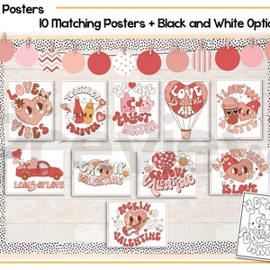 Retro Valentine's Day Classroom Decor and Bulletin Board Kit | Editable ...