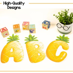 Pineapple Letters & Numbers for Bulletin Board / Classroom and Door ...