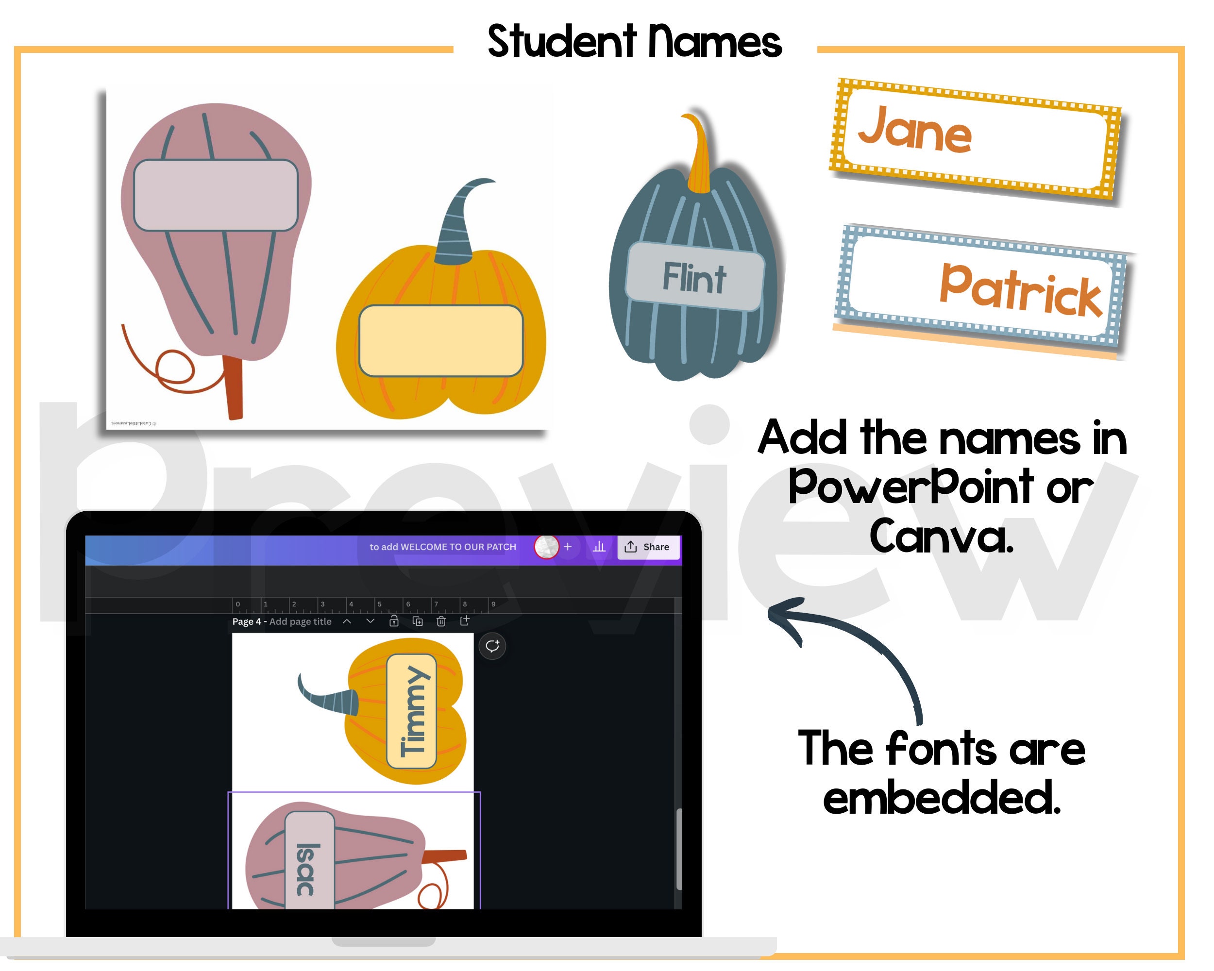 Halloween and Fall Pumpkin Patch Bulletin Board & Classroom Decor ...