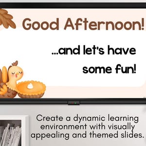 Thanksgiving Themed Daily Classroom Slide Templates With Timers ...