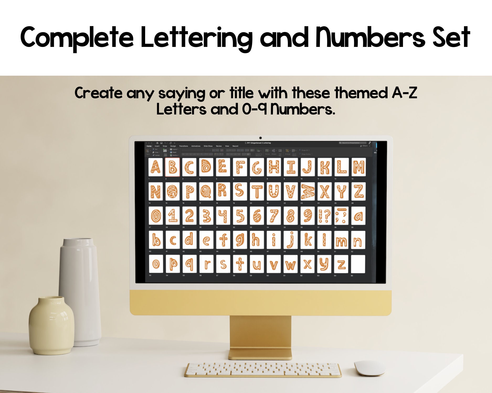 Gingerbread Lettering for Bulletin Board Titles / Classroom Decor and ...