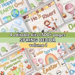 Spring Classroom Decor Kits Bundle - Easter, Earth Day, Cinco De Mayo ...