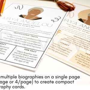 Black History Month Biography Posters for Bulletin Board, Printable ...