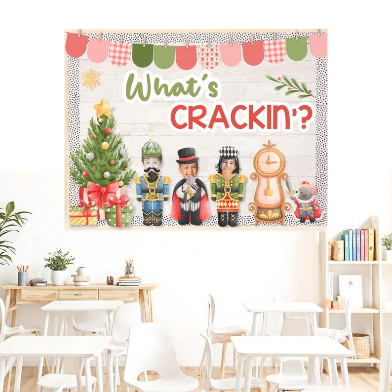 Nutcracker Christmas Classroom Decor | Bulletin Board & Door Kit With Bunting, Photo Craft ...