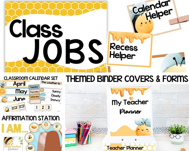 Busy Bee Classroom Decor Bundle | Editable Bulletin Board, Meet the ...