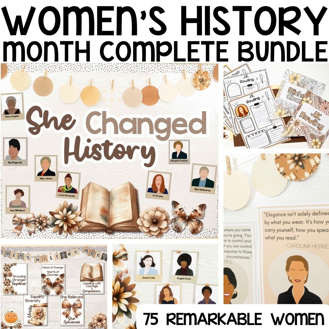 Women's History Month Decor and Activities Bundle Printable Biography ...