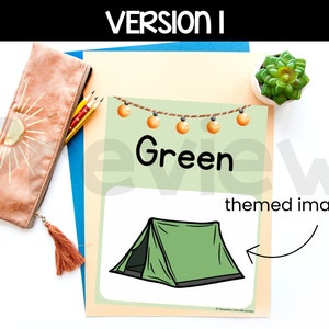 Camping Themed Color Posters for Bulletin Boards and Classroom Decor ...