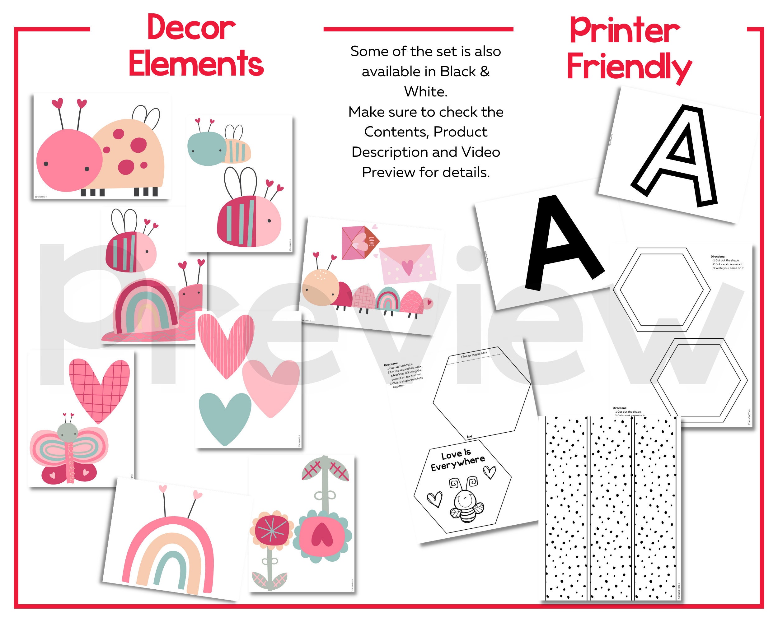 Love Bugs Valentine's Day Bulletin Board & Interactive - Etsy