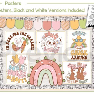 Retro Spring Bulletin Board & Interactive Classroom Decor Editable ...
