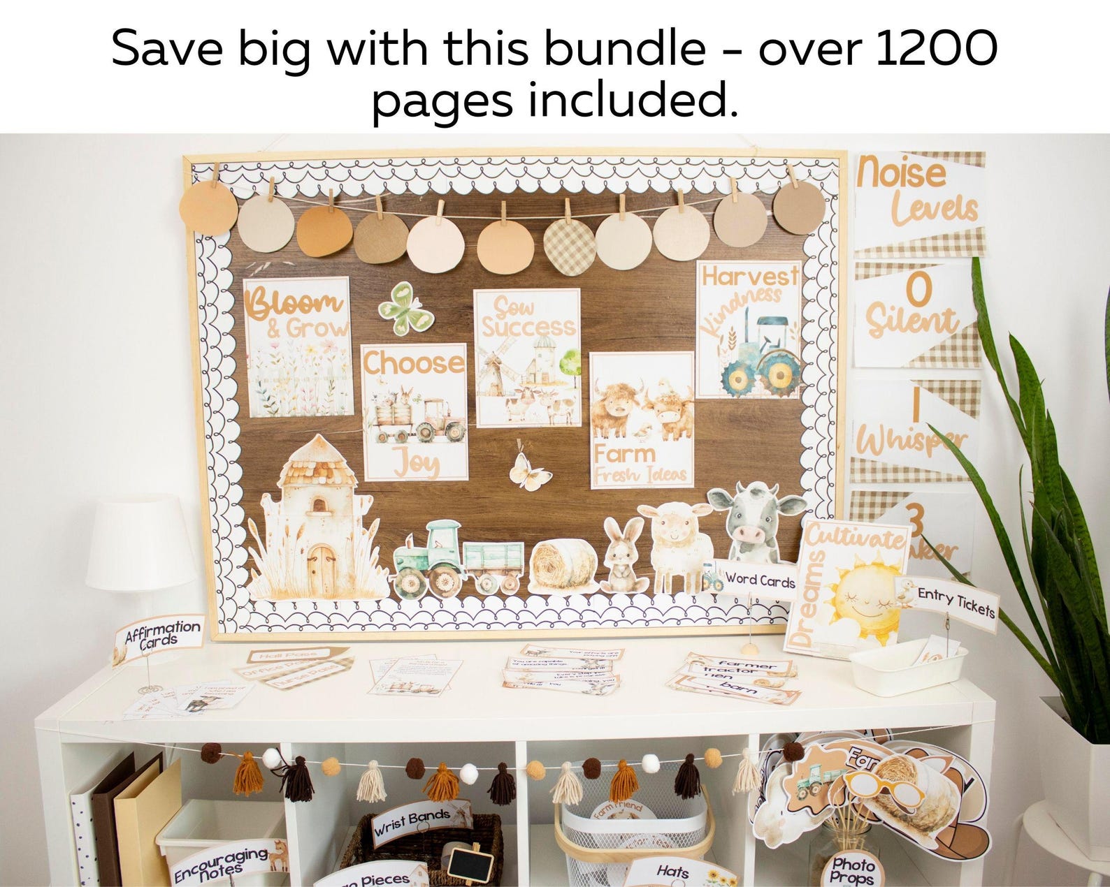 Calm Farm Editable Classroom Decor Bundle, Bulletin Board Ideas, Back ...