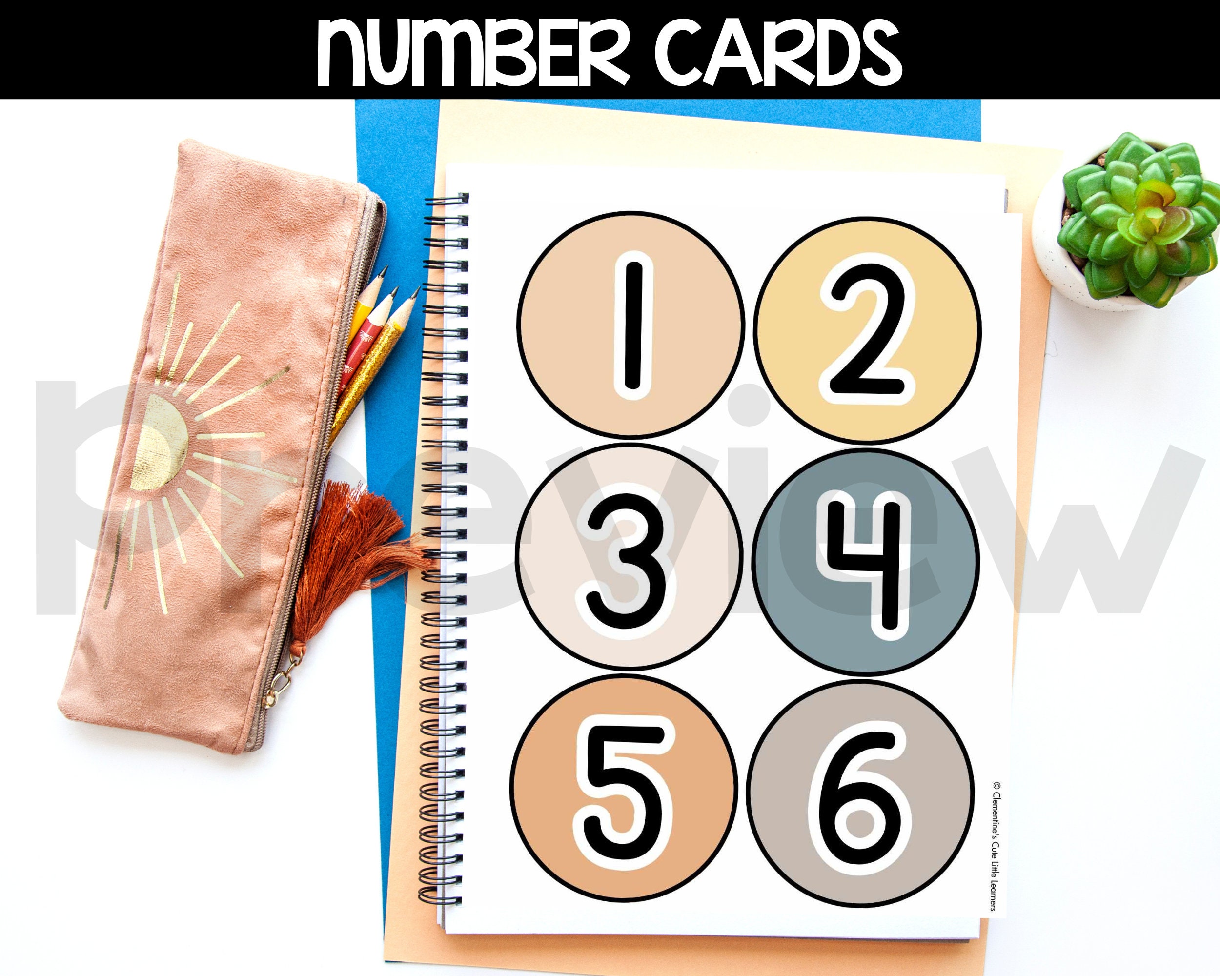 Boho Space Number Posters – Ten Frame Display for Bulletin Boards and ...