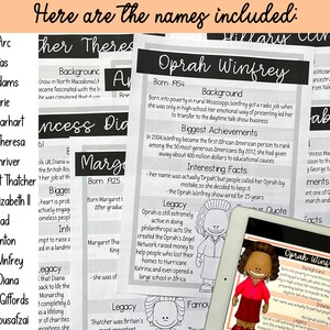 Women's History Month Biography Posters, Learning Posters for ...